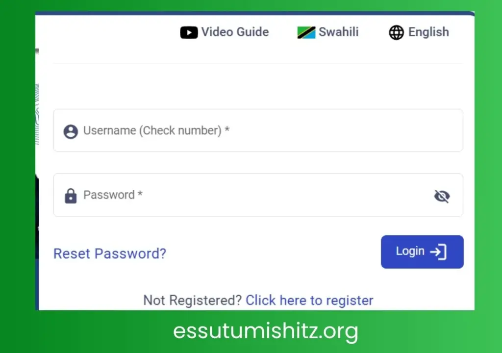 ESS Utumishi go tz (login & sign up) Watumishi Portal 2025